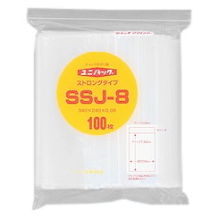 ユニパック　ストロング　SSK-8　20＋400×280×0.08mm　100枚×7袋●ケース販売お得用【メーカー直送】