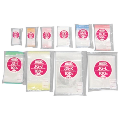 ミニグリップ　ジョイグリップスペック　JG-H　240×170×0.04mm　赤　100枚×25袋●ケース販売お得用【メーカー直送・代引き不可】