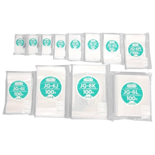 ミニグリップ　ジョイグリップスペック　JG-6C　100×70×0.06mm　100枚×80袋●ケース販売お得用【メーカー直送・代引き不可】