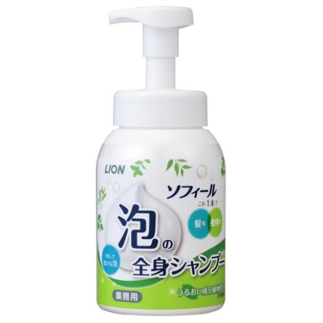 ライオン　ソフィール　泡の全身シャンプー　500mL×12本入●ケース販売お徳用【取り寄せ商品・即納不可】