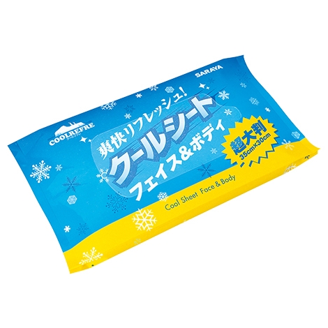 【法人様限定】サラヤ　クールリフレ　クールシート　フェイス＆ボディ　携帯用　3枚×200個入×2ケースロット【取り寄せ商品・代引き不可・時間指定不可・沖縄、離島不可】