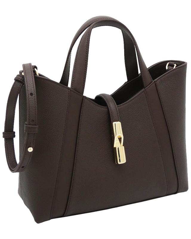 【2025年秋冬 新作】 フルラ Furla Goccia トートバッグ S CIOCCOLATO ダークブラウン WB01789_BX3353_1007_2460S ゴッチャ コンパクト ハンドバッグ 2WAYクロスボディバッグ レディース 【新品 新作 未使用 正規品】