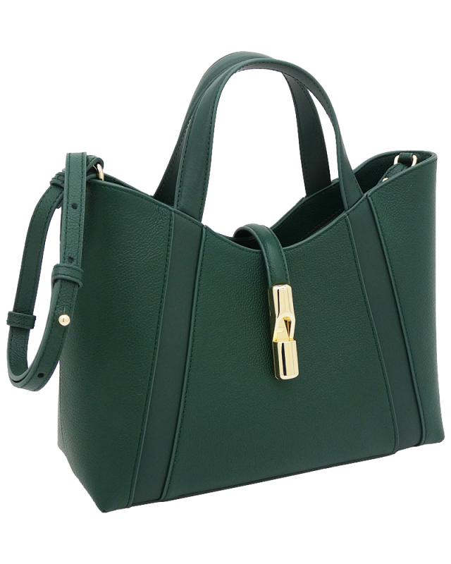 【2025年秋冬 新作】 フルラ Furla Goccia トートバッグ S BOTANICAL GREEN グリーン WB01789_BX3353_1007_4282S ゴッチャ コンパクト ハンドバッグ 2WAYクロスボディバッグ レディース 【新品 新作 未使用 正規品】