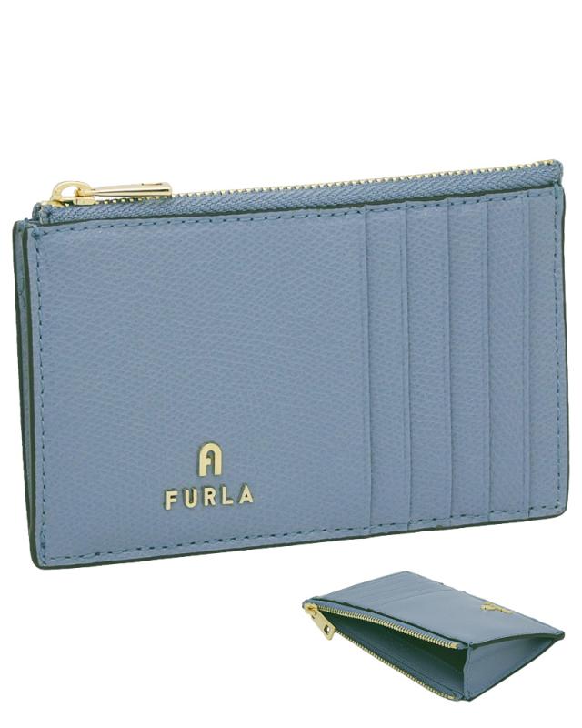 【2025年秋冬 新作】 フルラ Furla Camelia カードケース M CELESTIAL ブルー系 WP00310_ARE000_1007_2495S カメリア カードホルダー ケース 小銭入れ レディース 【新品 新作 未使用 正規品】