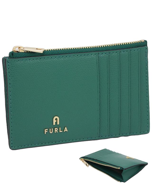 【2025年秋冬 新作】 フルラ Furla Camelia カードケース M JADE グリーン WP00310_ARE000_1007_JD000 カメリア カードホルダー ケース 小銭入れ レディース 【新品 新作 未使用 正規品】
