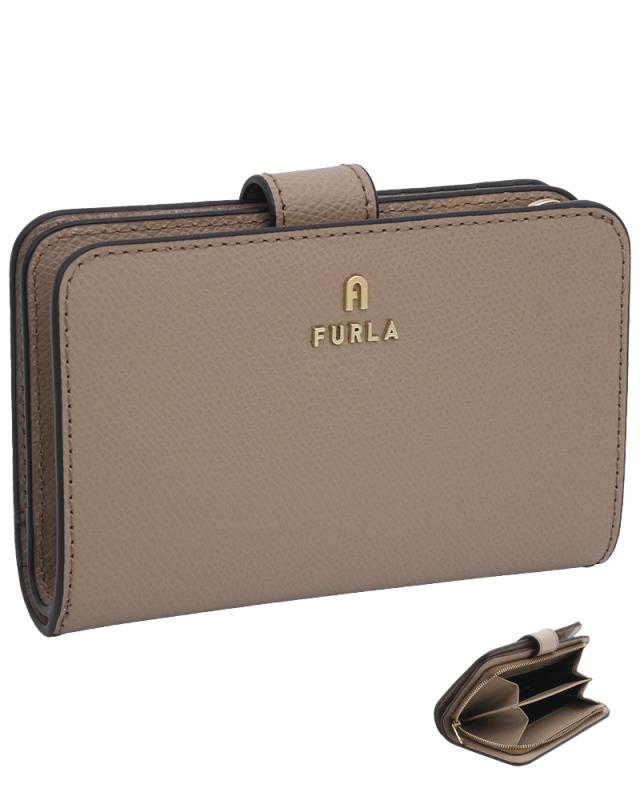 【2025年秋冬 新作】 フルラ Furla Camelia コンパクト財布 M GREIGE グレージュ WP00314_ARE000_1007_1257S カメリア 二つ折り コンパクトウォレット レディース 【新品 新作 未使用 正規品】