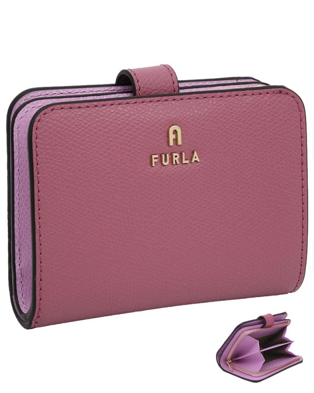 【2025年秋冬 新作】 フルラ Furla Camelia コンパクト財布 S BLUSH PINK+SAKURA int ピンク WP00315_ARE000_1007_4302S カメリア 二つ折り コンパクトウォレット レディース 【新品 新作 未使用 正規品】