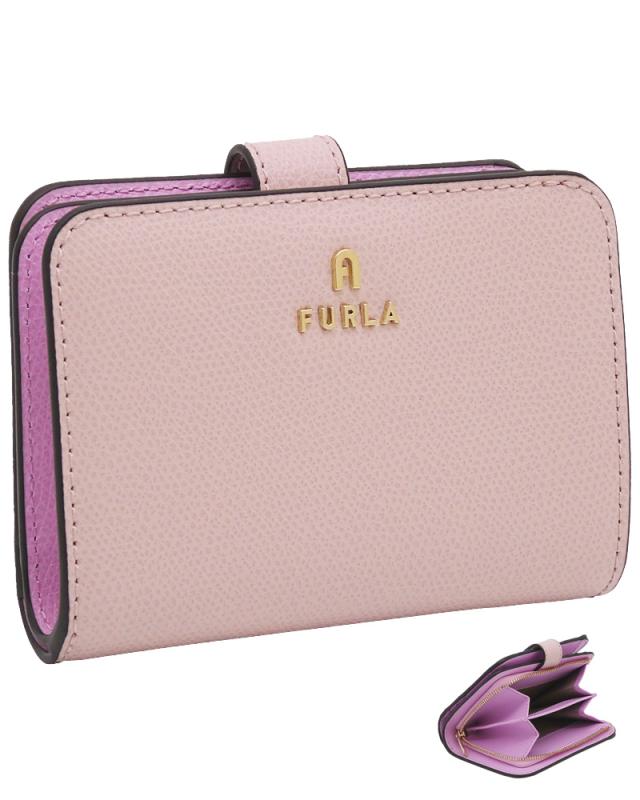【2025年秋冬 新作】 フルラ Furla Camelia コンパクト財布 S COROLLA+SAKURA int ピンク WP00315_ARE000_1007_4304S カメリア 二つ折り コンパクトウォレット レディース 【新品 新作 未使用 正規品】