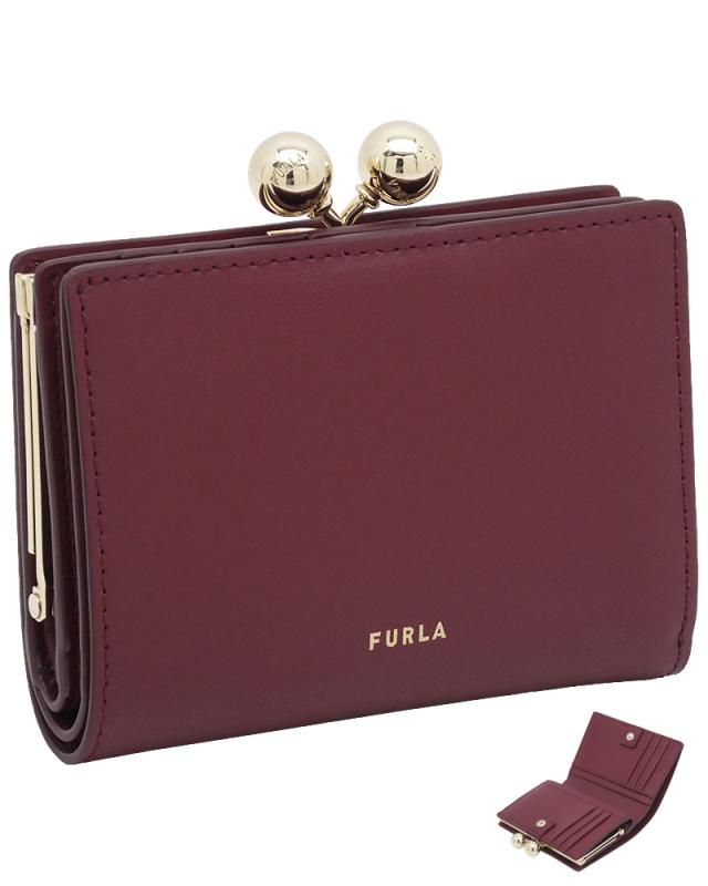 【2025年秋冬 新作】 フルラ Furla Dots コンパクト財布 S CILIEGIA d ダークレッド WP00541_BX3104_1007_CGQ00 ドッツ 二つ折り がま口財布 コンパクトウォレット レディース 【新品 新作 未使用 正規品】