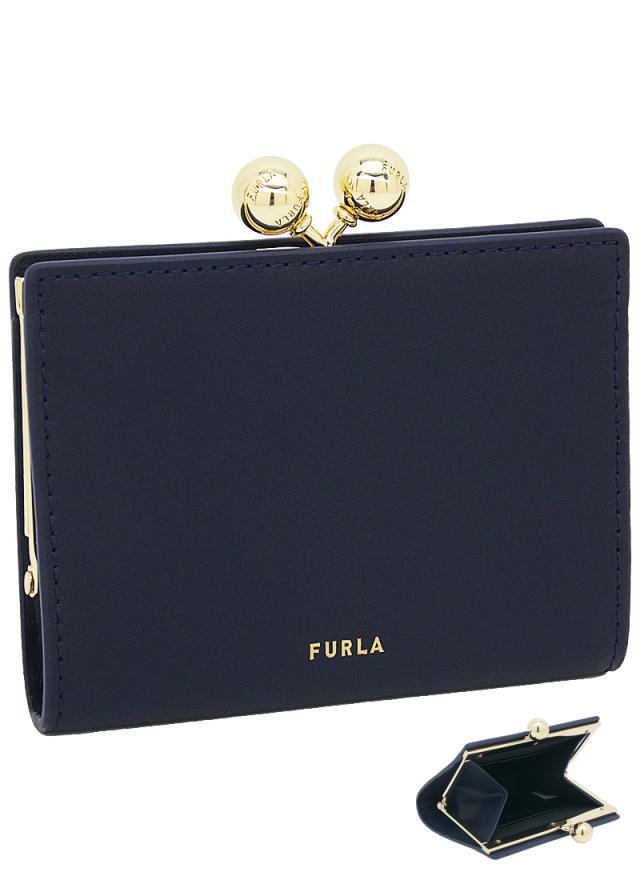 【2025年秋冬 新作】 フルラ Furla Dots ケース M BLU REALE ダークブルー WP00557_BX3104_1007_4533S ドッツ がま口 小銭入れ ケース レディース 【新品 新作 未使用 正規品】