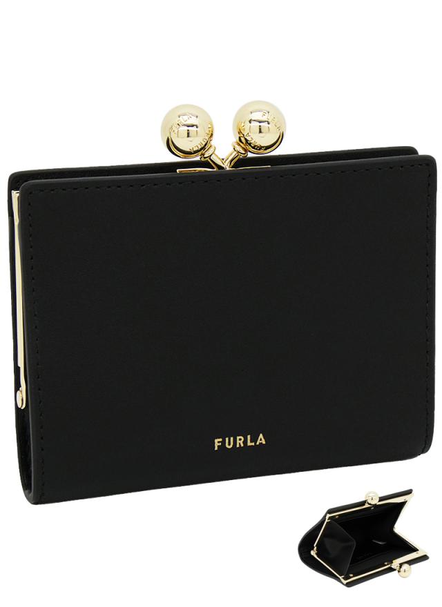 【2025年秋冬 新作】 フルラ Furla Dots ケース M NERO ブラック WP00557_BX3104_1007_O6000 ドッツ がま口 小銭入れ ケース レディース 【新品 新作 未使用 正規品】