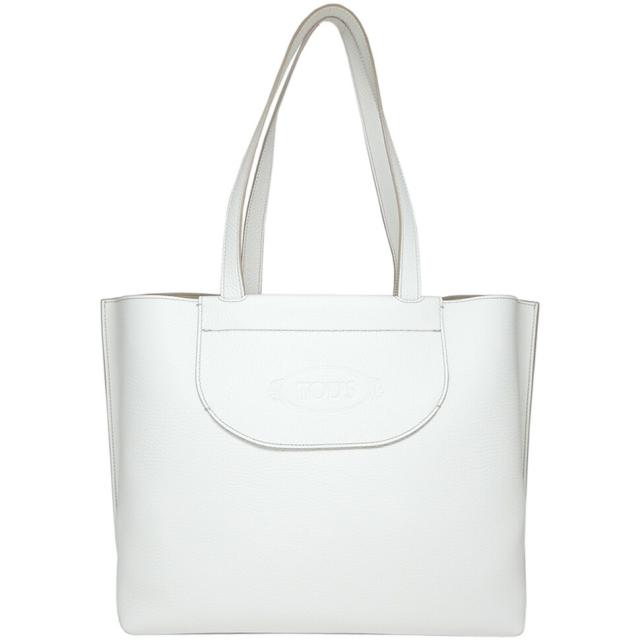 トッズ フロリダ トートバッグ  ショッピング バッグ ミディアム FLORIDA A4対応 Mサイズ TOD'S XBWAOLA0300RIAB015 BIANCO CALCE ホワイト レディース【ギフト ラッピング無料】【新品 新作 未使用 正規品】