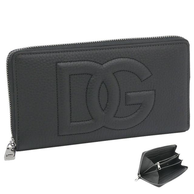 ドルチェ＆ガッバーナ DOLCE&GABBANA DGロゴ ジップアラウンド ウォレット BP1672AT48980999 ドルガバ 立体的DGロゴ ラウンドファスナー 長財布 ブラック メンズ 【新品 新作 未使用 正規品】