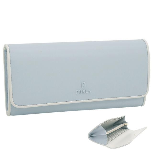 フルラ Furla Camelia 長財布 XL ARTEMISIA+MARSHMALLOW ライトグレーブルー系+オフホワイト WP00324_BX0917_1007_3163S カメリア 二つ折り コンチネンタルウォレット レディース 【新品 新作 未使用 正規品】