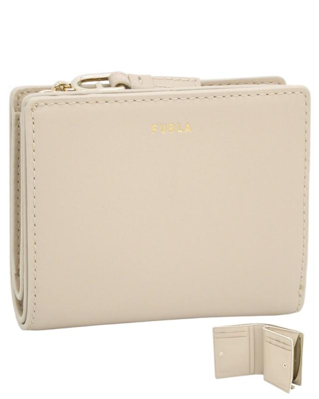 【訳アリ　アウトレット】 フルラ Furla Nuvola コンパクト財布 S AVENA ライトベージュ WP00451_BX2045_1007_8E000 ヌヴォラ 二つ折り コンパクトウォレット レディース 【新品 未使用 正規品】