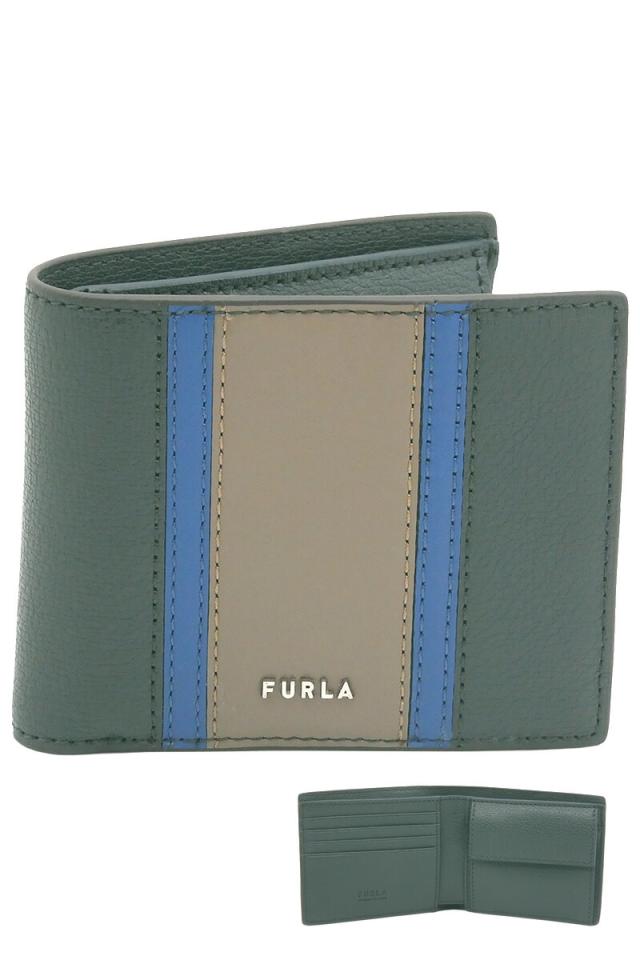 フルラ Furla Man Project 二つ折ウォレット S TONI +BLUEBERRY ダークグリーン+ブラウン系 PDT2FPJ_BX3270_1057_3091S プロジェクト 二つ折り小銭付入れ付き財布 メンズ 【新品 新作 未使用 正規品】