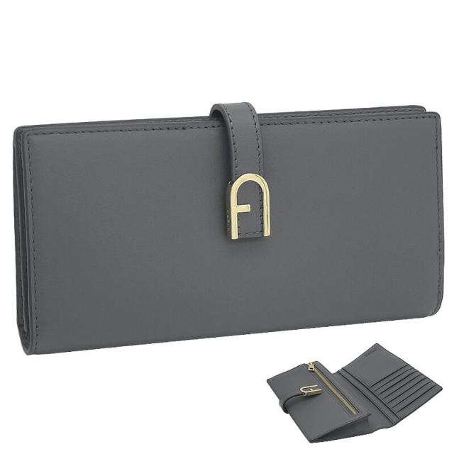 フルラ Furla Flow 長財布 XL SOIL ダークグレー WP00402_BX2045_1007_2269S フロー 二つ折り長財布 Xl レディース 【新品 新作 未使用 正規品】