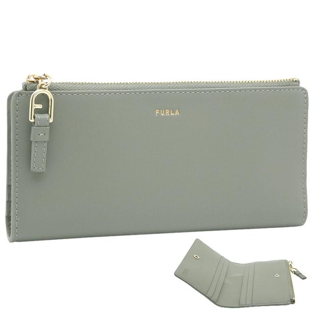【2025年春夏 新作】 フルラ Furla Nuvola 長財布 AGAVE b カーキグリーン WP00457_BX2045_1007_AG700 ヌヴォラ 二つ折り長財布 薄型 レディース 【新品 新作 未使用 正規品】
