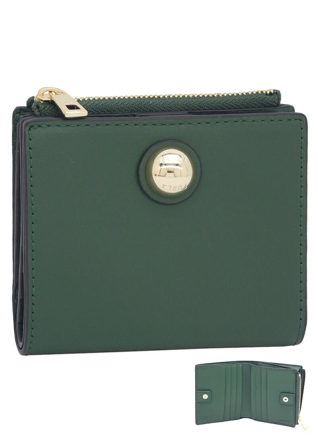 【2025年春夏 新作】 フルラ Furla  コンパクト財布 S ALLORO グリーン WP00458_AX0733_1007_ALL00 スフェラ 二つ折り コンパクトウォレット S レディース 【新品 新作 未使用 正規品】