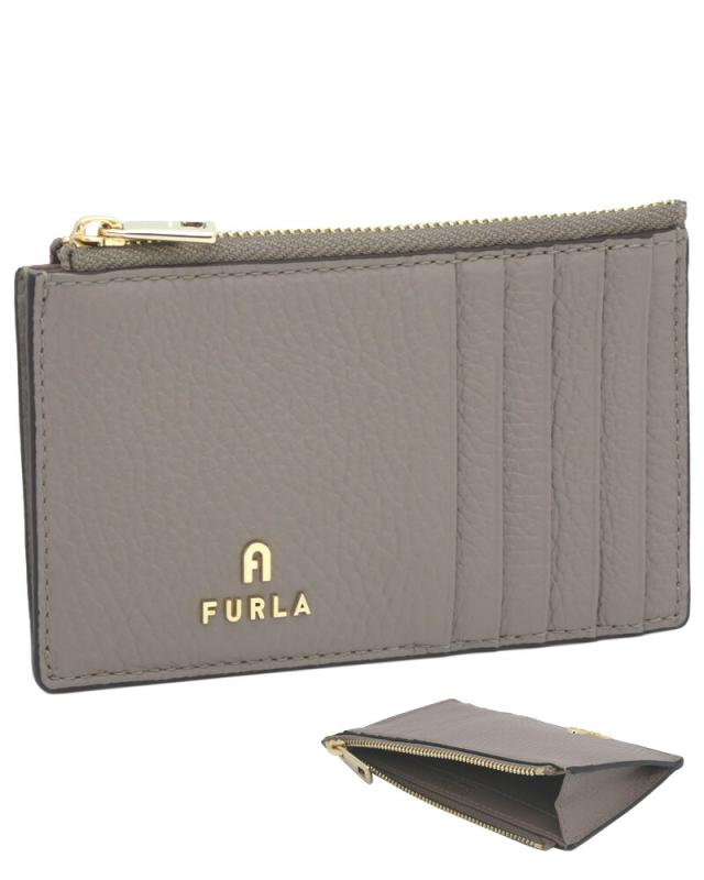 【2025年春夏 新作】 フルラ Furla Camelia カードケース M STUCCO GRAY グレージュ WP00310_HSF000_1007_2572S カメリア コンパクト カードホルダー レディース 【新品 新作 未使用 正規品】