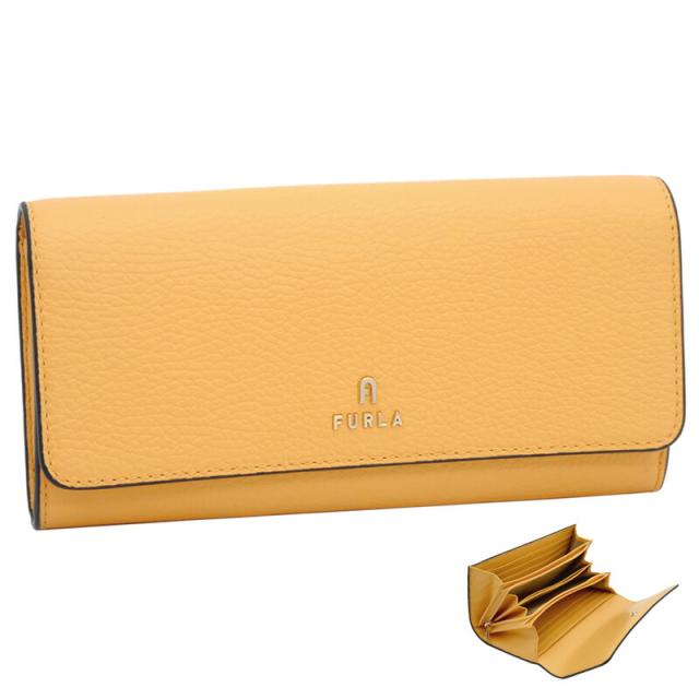 【2025年春夏 新作】 フルラ Furla Camelia 長財布 XL CREMA クリームイエロー WP00317_HSF000_1007_CRE00 カメリア コンチネンタルウォレット 二つ折り長財布 レディース 【新品 新作 未使用 正規品】