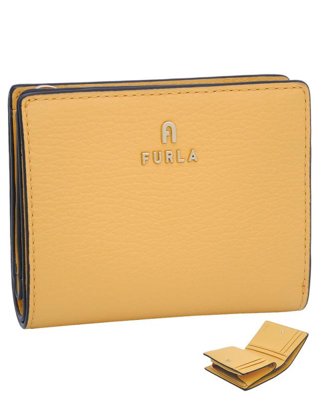 【2025年春夏 新作】 フルラ Furla Camelia コンパクト財布 S CREMA クリームイエロー WP00307_HSF000_1007_CRE00 カメリア 二つ折りスモール財布 レディース 【新品 新作 未使用 正規品】