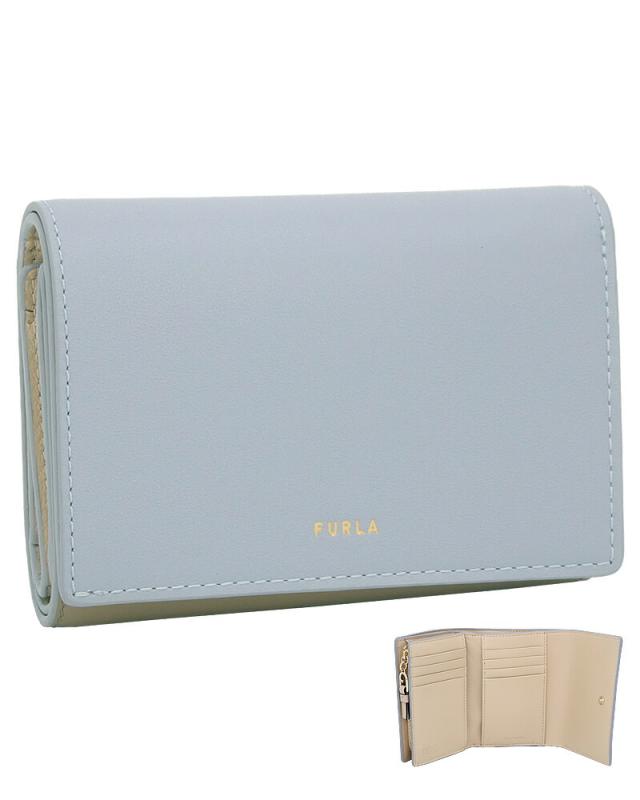 【2025年春夏 新作】 フルラ Furla Nuvola コンパクト財布 M NUVOLA+BALLERINA i+GREIGE ブルーグレー+グレージュ WP00487_BX2725_1007_3813S ヌヴォラ 三つ折り コンパクトウォレット レディース 【新品 新作 未使用 正規品】