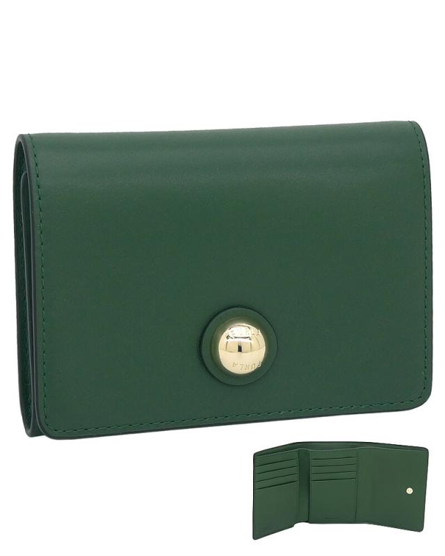 【2025年春夏 新作】 フルラ Furla  コンパクト財布 M ALLORO グリーン WP00442_AX0733_1007_ALL00 スフェラ 三つ折り コンパクトウォレット レディース 【新品 新作 未使用 正規品】