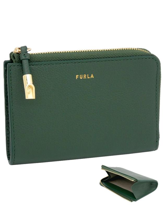 【2025年春夏 新作】 フルラ Furla Goccia カードケース M ALLORO グリーン WP00470_BX3036_1007_ALL00 ゴッチャ カードホルダー ケース 小銭入れ レディース 【新品 新作 未使用 正規品】