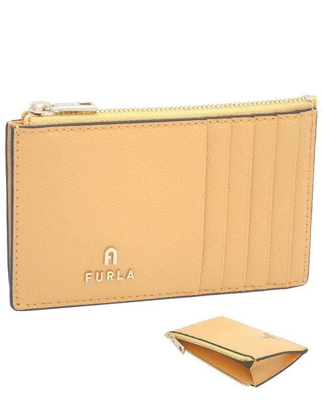 【2025年春夏 新作】 フルラ フルラ Furla Camelia カードケース M CREMA クリームイエロー WP00310_ARE000_1007_CRE00 カメリア カードホルダー ケース 小銭入れ レディース 【新品 新作 未使用 正規品】