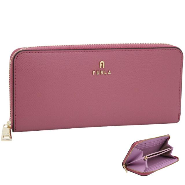 【2025年秋冬 新作】 フルラ Furla Camelia ジップアラウンド L BLUSH PINK+SAKURA int ピンク WP00313_ARE000_1007_4302S カメリア ラウンドファスナー 長財布 レディース 【新品 新作 未使用 正規品】