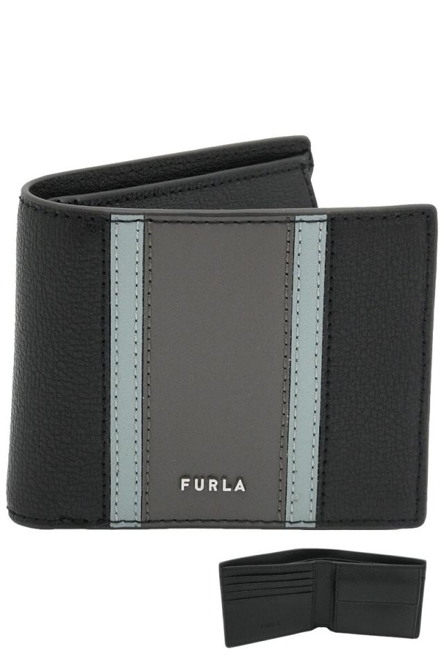 【2025年秋冬 新作】 フルラ Furla Man Project 二つ折ウォレット S TONI NERO+CIRRO ブラック＋グレー PDT2FPJ_BX4167_1057_4324S プロジェクト 二つ折り 小銭入れ付財布 メンズ 【新品 新作 未使用 正規品】