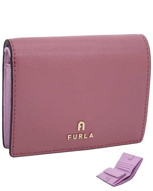 【2025年秋冬 新作】 フルラ Furla Camelia コンパクト財布 S BLUSH PINK+SAKURA int ピンク WP00304_ARE000_1007_4302S カメリア バイフォールド コンパクトウォレット S 二つ折り財布 レディース 【新品 新作 未使用 正規品】