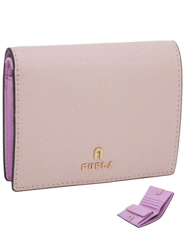 【2025年秋冬 新作】 フルラ Furla Camelia コンパクト財布 S COROLLA+SAKURA int ピンク WP00304_ARE000_1007_4304S カメリア バイフォールド コンパクトウォレット S 二つ折り財布 レディース 【新品 新作 未使用 正規品】