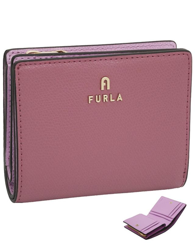 【2025年秋冬 新作】 フルラ Furla Camelia コンパクト財布 S BLUSH PINK+SAKURA int ピンク WP00307_ARE000_1007_4302S カメリア 二つ折りスモール財布 レディース 【新品 新作 未使用 正規品】