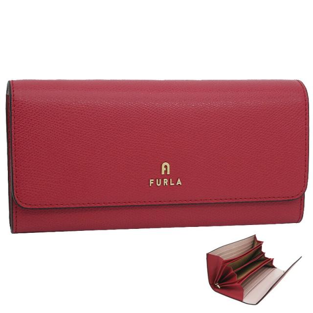 【2025年秋冬 新作】 フルラ Furla Camelia 長財布 XL RUBY+COROLLA int. レッド+ピンク WP00317_ARE000_1007_4305S カメリア 二つ折り コンチネンタルウォレット レディース 【新品 新作 未使用 正規品】