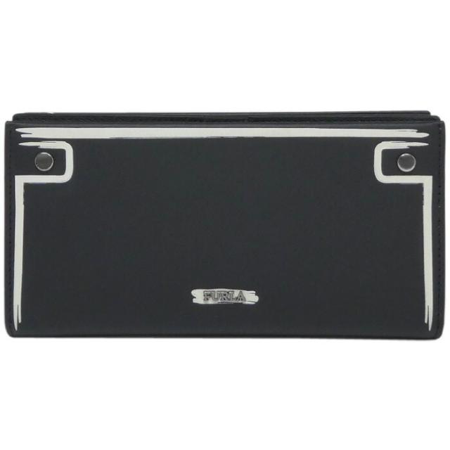 【訳アリ　アウトレット】フルラ レディーM 長財布 バイフォールド ウォレット T41 PCH7 FURLA 1035856 LADY M XL BI-FOLD ONYX+GESSO d ブラック+アイボリー レディース 【新品 未使用 正規品】