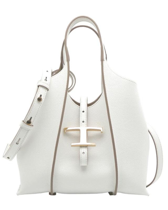 【2025年春夏新作】 トッズ TOD'S T タイムレス レザー ショッピング バッグ ミニ XBWTSBA9100Q8EB015 tods 2WAY ショルダーバッグ ホワイト ウィメンズ 【新品 新作 未使用 正規品】
