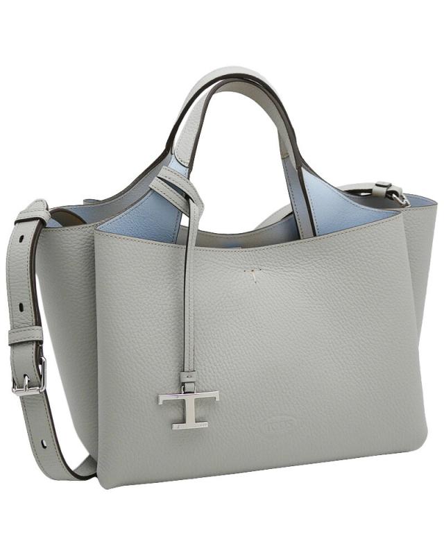 【2025年秋冬新作】 トッズ TOD'S レザー バッグ ミニ XBWAPAFL100QRI4L15 ショルダーバッグ 2WAY ハンドバッグ グレー・スカイブルー レディース 【新品 新作 未使用 正規品】