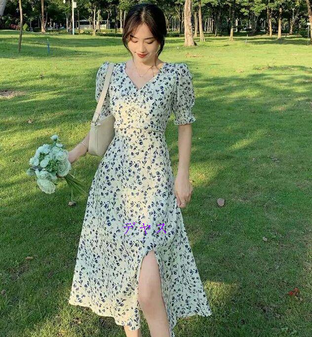 フローラルドレス　花柄ワンピース　レディース