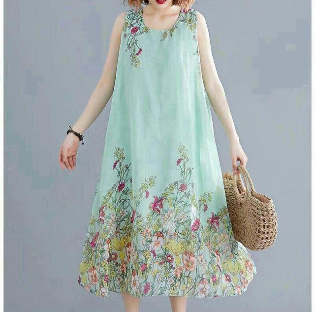 新しいスリムフィットのプラスサイズのゆったりドレス