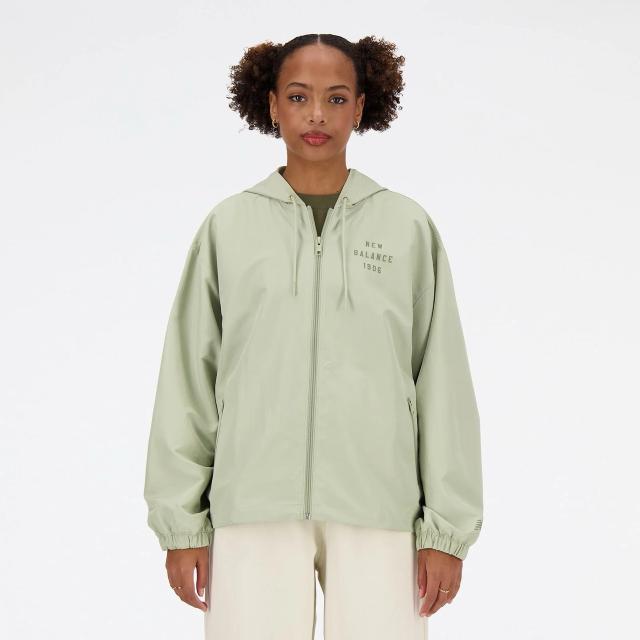 ニューバランス new balance WJ41508 OVN(オリビン) NB Essentials レディース Iconic Collegiate フルジップジャケット 女性 婦人 ロゴ アパレル 2024春夏