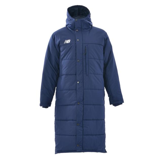 ニューバランス new balance JMJF1424 NV(ネイビー) メンズ パデットロングコート 中綿 男性 紳士 ロゴ アパレル NB 定番モデル チームオーダー ベーシックアイテム