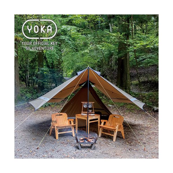 YOKA ヨカ PUP TARP パップタープ キャンプアウトドア シェルター タープ シンプル 6人用 タープ TIPI連結 おしゃれキャンプ