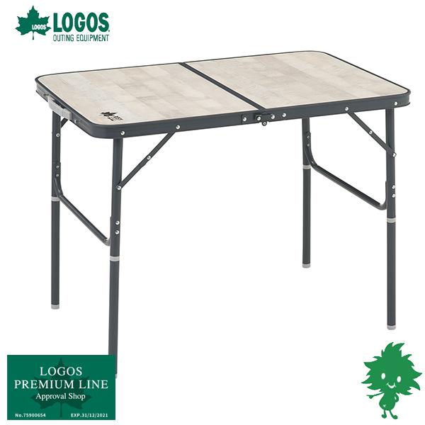 LOGOS ロゴス ROSY ファミリーテーブル 9060 73188038 高さ２段階調節 ウッド調天板 ホワイトヴィンテージ コンパクト収納