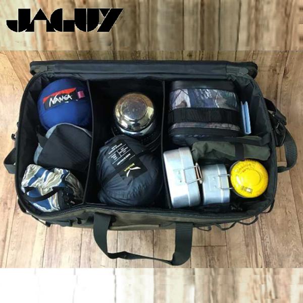 JAGUY/ヤガイ マルチギアコンテナHL ハイラージモデル リアルツリー 75リットル JAG-1919 キャリーカート 立向き収納 仕切り アウトドア キャンプ