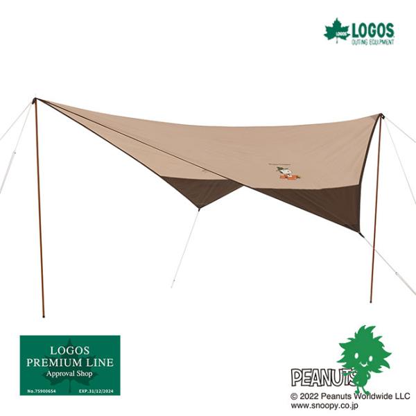 LOGOS/ロゴス 86001098 SNOOPY ウィングタープセット-BB ティピーテント ウィング型 リビングタープ スヌーピー ウッドストック 収納バッグ 4人