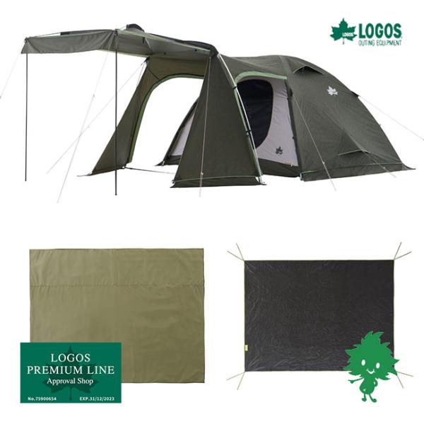 LOGOS/ロゴス 71208017 neos PANEL Breeze 2ルーム Lセット-BC 開放感 通気性 2ルーム 収納バッグ アウトドア キャンプ テント デビルブロックST