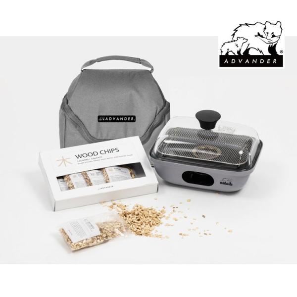 在庫有 ADVANDER/アドバンダー ADV3415 SMOKY MAGIC COMBO スモーキー マジック コンボ 燻製 ガラス 蓋 レジャー GREY グレー キャンプ飯 調理