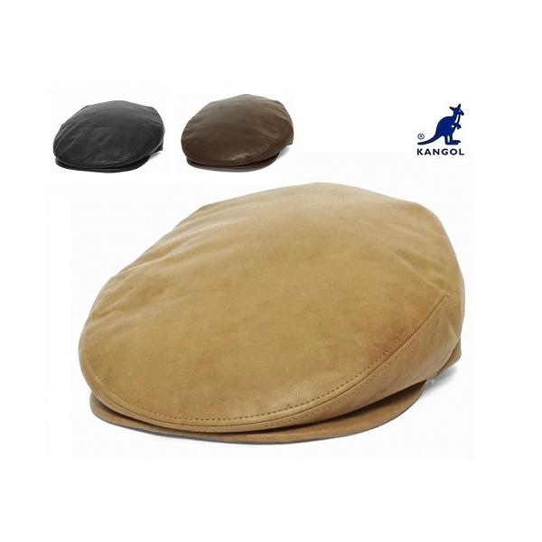 カンゴール 帽子 ハンチング メンズ レディース KANGOL Lambskin Leather Cap　ラムスキン　レザー　キャップ